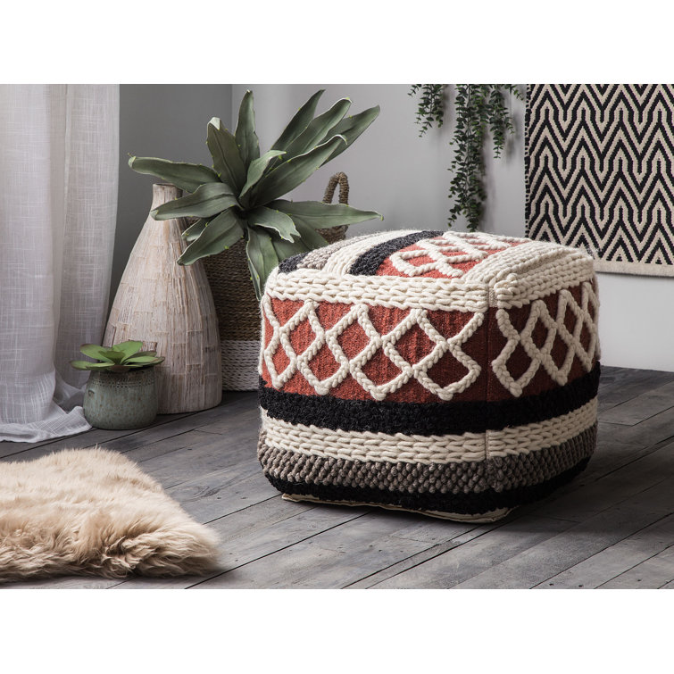 World Menagerie Clarktown 48Cm Wide Square Geometric Pouffe Ottoman & Reviews | Wayfair.co.uk